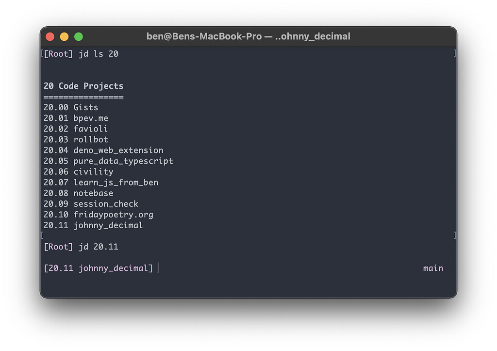 I Made A Jd Javascript Cli 11 Core Concepts Johnnydecimal Forum