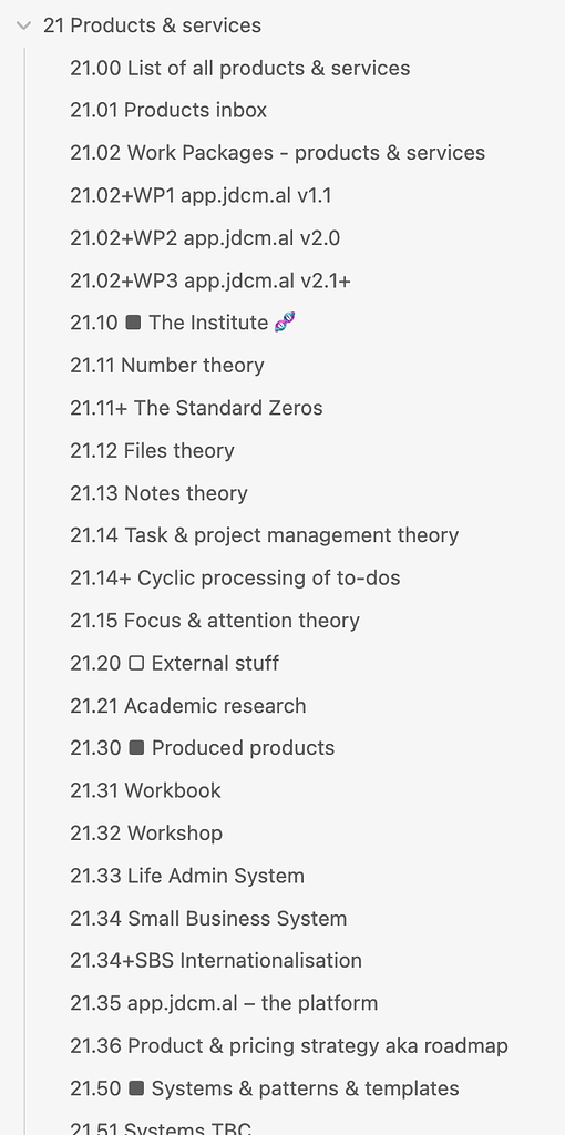 Headers - 11 Core concepts - Johnny.Decimal forum