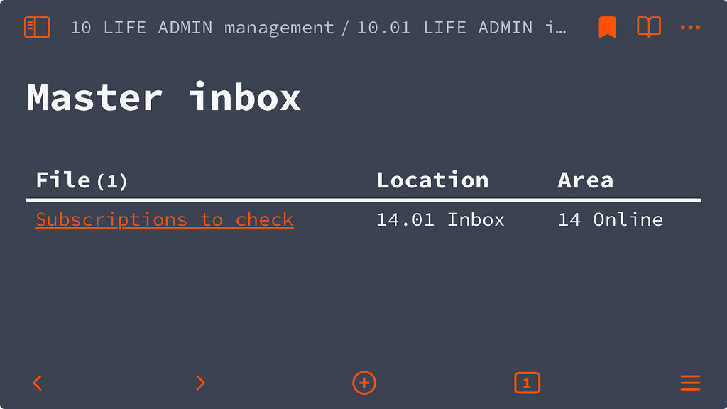 Obsidian Master inbox note - 31 Apps and utilities - Johnny.Decimal forum